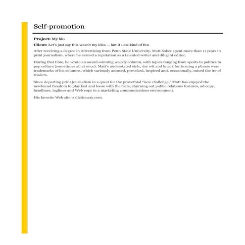 Self-promotion | PDF