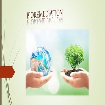 Bioremediation | PPTX | Biotech and Biomedical Industry | Industries