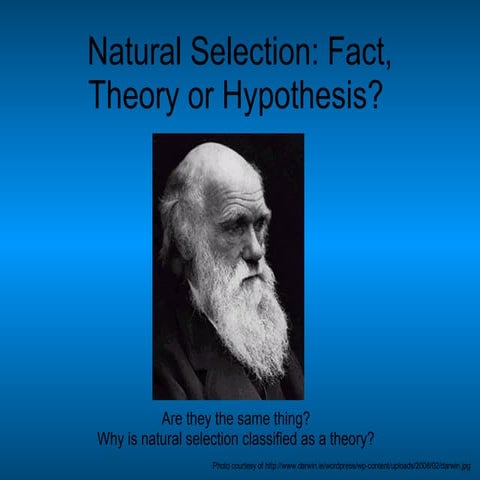 Bio 409 Facts, Theories, And Hypothesis | PPT