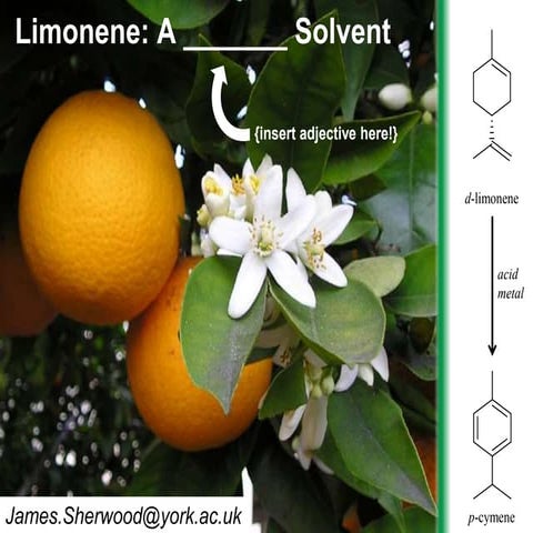 Is limonene a sustainable solvent? | PPTX | Indoor Environmental ...