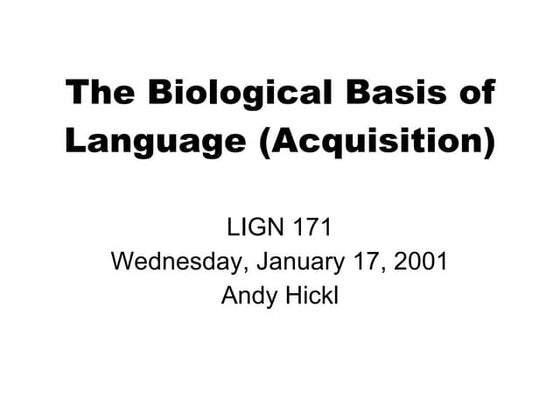 First language acquisition | PPT