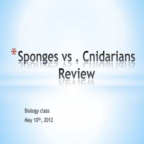 Bio.cnid.spong.review | PPT