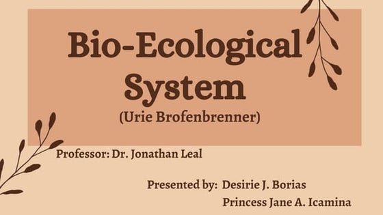 Bronfenbrenner Ecological Theory | PPTX