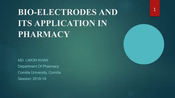 Omd551 types of electrodes | PPTX | Chemistry | Science