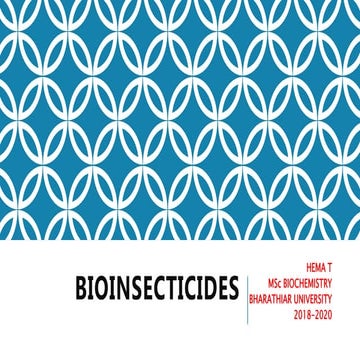 Bio-insecticides | PPTX