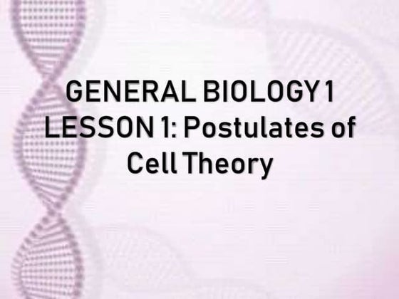 General Biology- Unit 1 | PPT