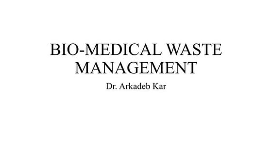 Pharmaceutical waste management | PPT