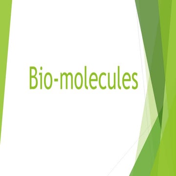 Bio molecules by sohail | PPTX