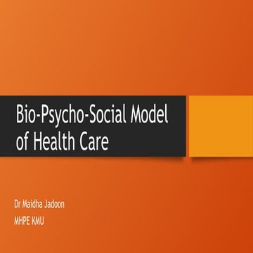 Bio-Psycho-Social Model of health care.pptx