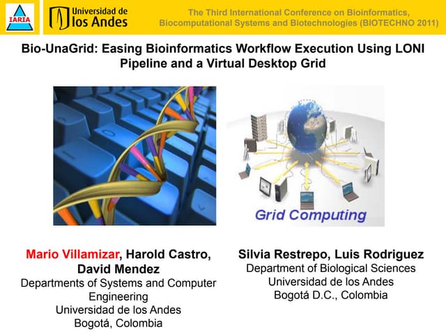 Bio Unagrid Easing Bioinformatics Workflow Execution Pdf