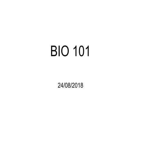 Bio101 tutorial2 | PPT