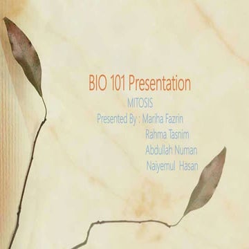 Bio 101 presentation | PPTX