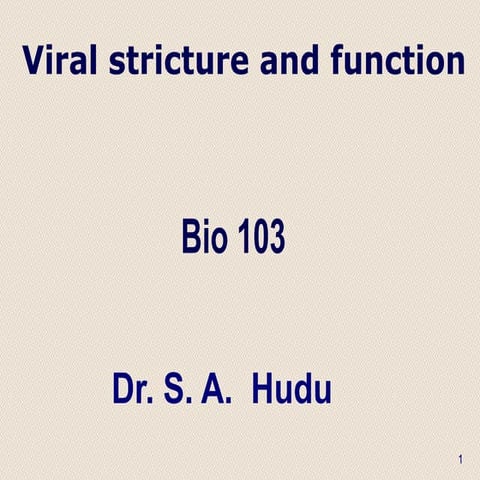Bio 103 Virology Lecture 2019.pdfbiological presentation | PDF