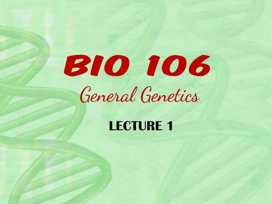 Mendelian genetics 101 | PPT