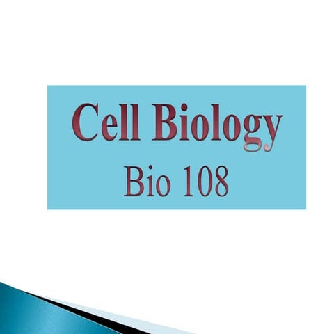 Cell Biology Introduction | PPTX