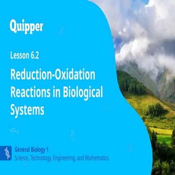 QUARTER 2 GENERAL BIOLOGY 1 POWER POINT PRESENTATION ABOUT REDUCTION ...