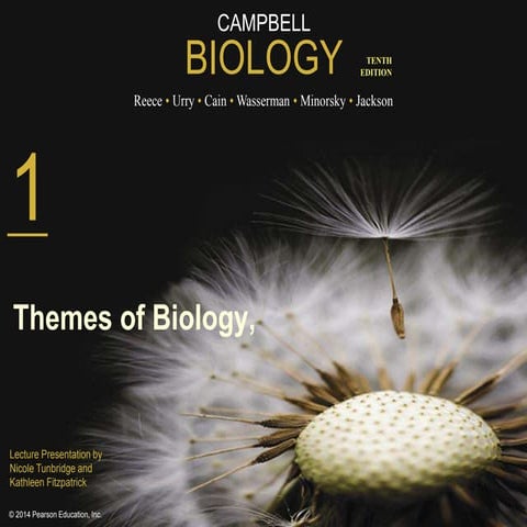 [Bio1] ch 1 evolution the themes of biology and scientific inquiry | PPTX
