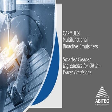 CAPMUL Multifunctional Bioactive Emulsifiers | PPT