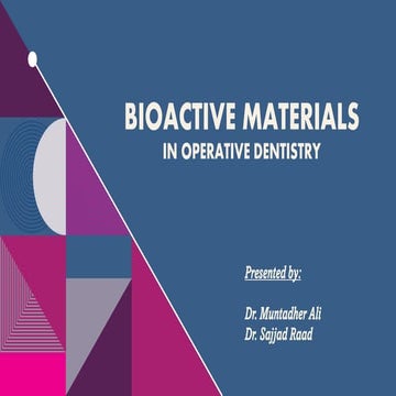 Bioactive Materials by sajjad and the dentist | PDF