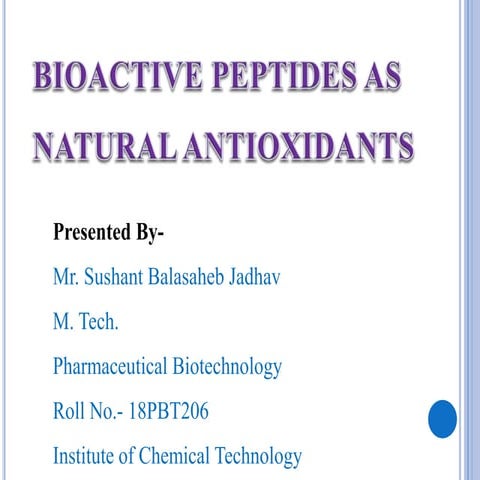Bioactive peptides | PPTX