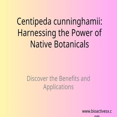 Bio actives export