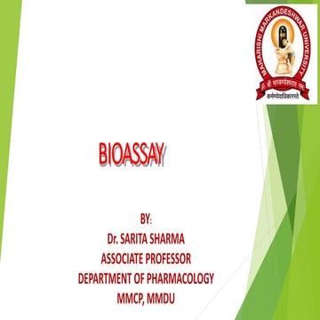 Principles & types of bioassay | PPTX