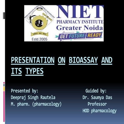 Principles & types of bioassay | PPTX
