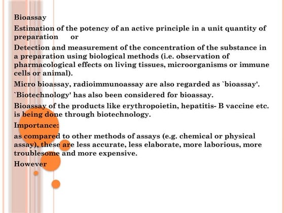 Bioassay | PPTX