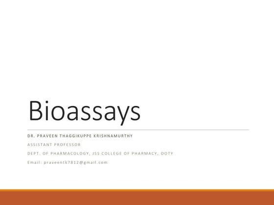 Bioassay | PPTX
