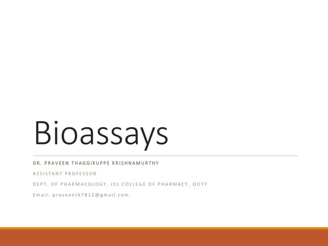 Bioassay | PPTX