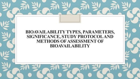 DRUG PRODUCT PERFORMANCE, IN VIVO.pptx | Pharmaceutical Industry ...