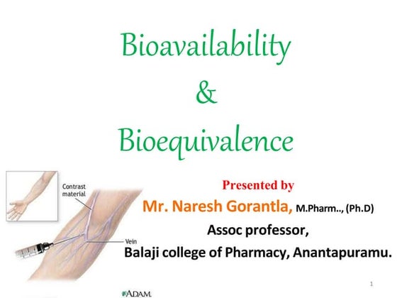 Bioavailability testing protocol | PPTX | Pharmaceutical Industry ...