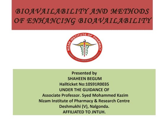 BIOAVAILABILITY AND BIOEQIVALENCE | PPTX | Pharmaceutical Industry ...