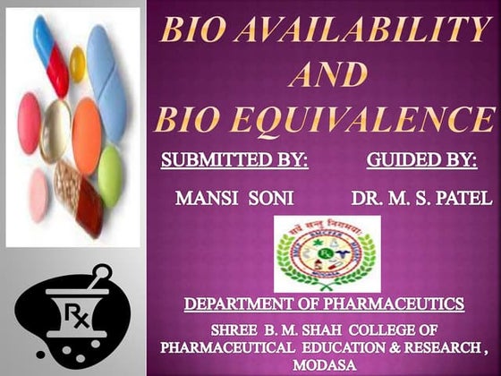 Expt. 13 Calculation of pharmacokinetic parameters from a given data | PPT