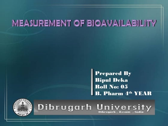 BIOAVAILABILITY AND BIOEQIVALENCE | PPTX | Pharmaceutical Industry ...