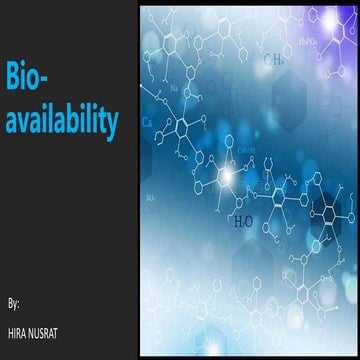 Bioavailability | PPTX