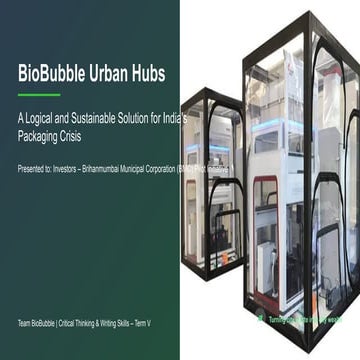 BioBubble Urban Hubs crisis and about hubs | PPTX