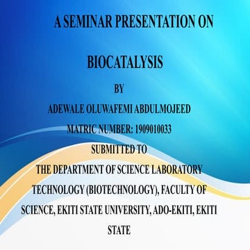 BIOCATALYSIS AND REACTION OF ENZYMES.pptx