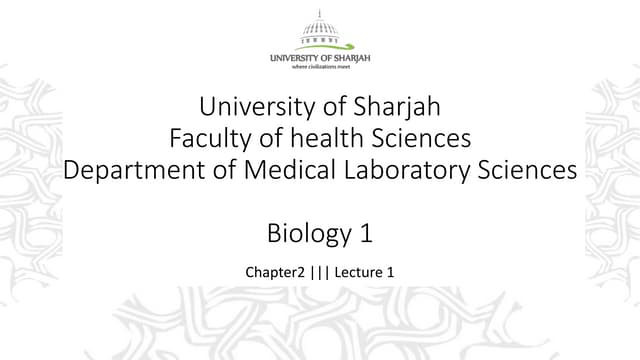 The Chemistry of Life | PPT