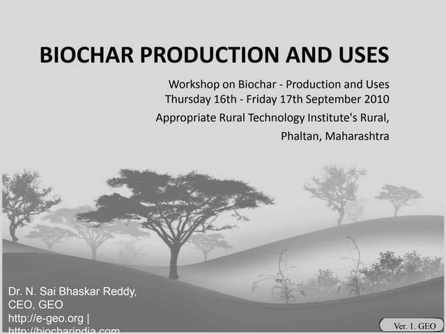Biochar: Important Role In Agriculture | PPTX