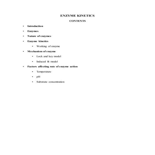 Biochemistry lecture notes enzymes | PDF