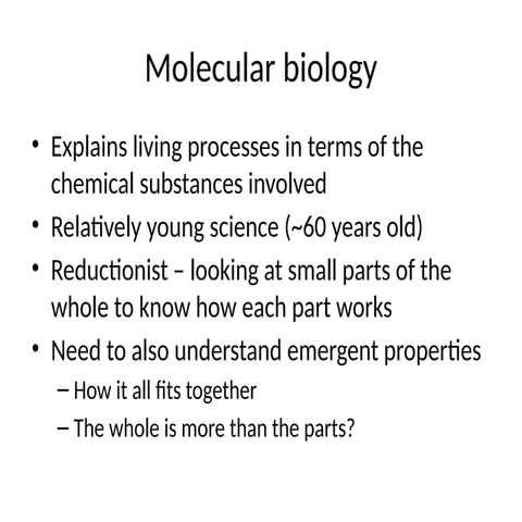 biochem IB unit 1 - basic definitions and scope | PPTX