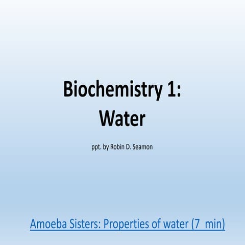 Biochem 1 water notes | PPTX