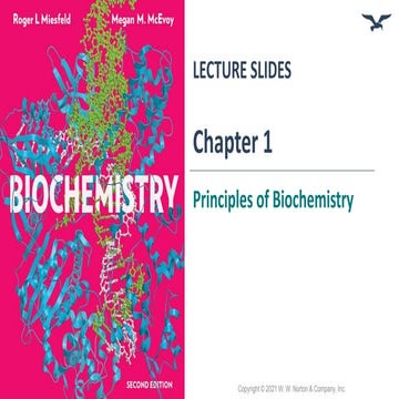 BIOCHEM 2nd Edition Miesfel and McEvoy Chapter 1 | PPTX