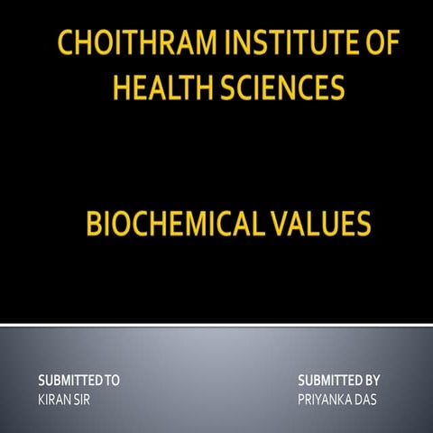 Biochemical components | PPTX