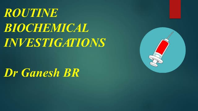 Clinical laboratory test interpretation | PPTX