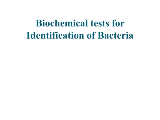 IMViC (Biochemical test) | PPT