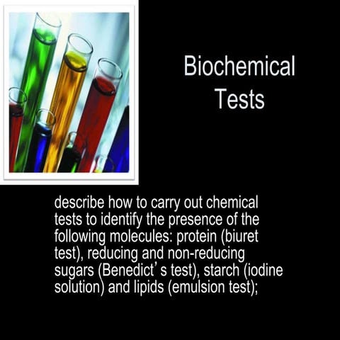 Biochemical tests | PPTX