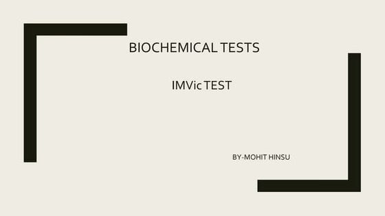 Enterobacteriaceae , Enterobacter and their Biochemical Test | PDF