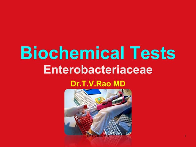 BIOCHEMICAL TEST IN MICROBIOLOGY | PPTX
